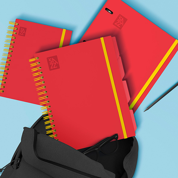 Paquete SAZZ Soft Touch Carpeta, Cuaderno Profesional 5M 180 Hojas y ...