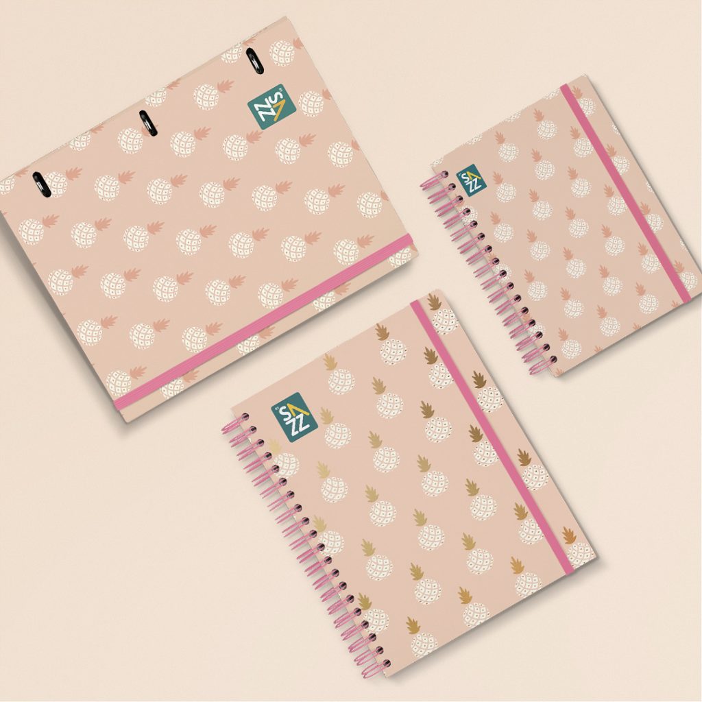 Paquete SAZZ Girly Carpeta, Cuaderno Profesional 5M 180 Hojas y Forma ...